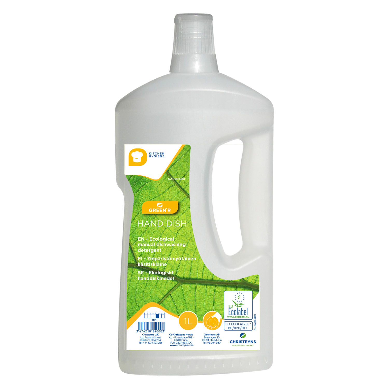 Green'R Hand Disch détergent plonge 1 L - Sodisgro