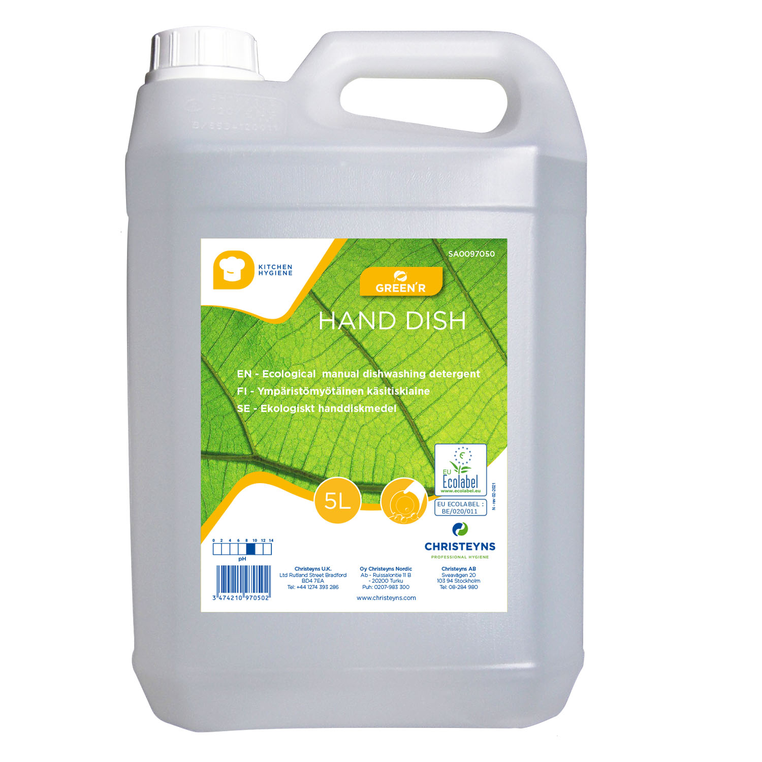 Green'R Hand Disch détergent plonge 5 L - Sodisgro