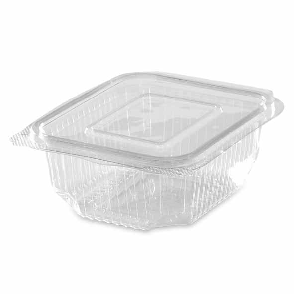 Barquette plastique Ergo Box 500 ml à couvercle attenant - Sodisgro