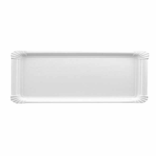 Plateau carton rectangulaire 8x23 cm - Sodisgro