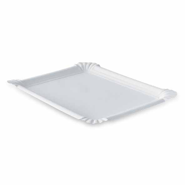 Plateau carton rectangulaire 16.5x20 cm - Sodisgro