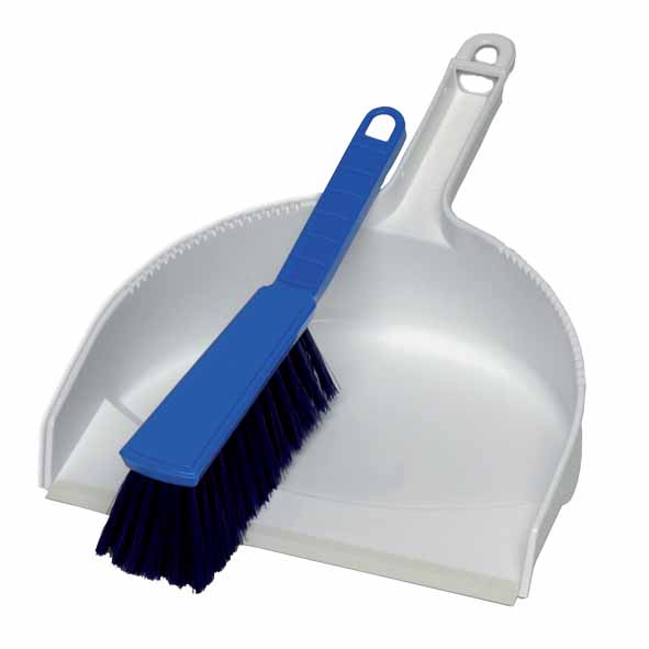 Ensemble balayette bleue + pelle blanche en polypropylène gamme ...